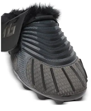 Balmain Half Time Faux Fur-lined Mules - Black