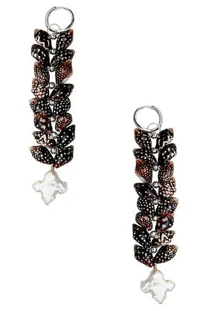SANTANGELO Everything Has An End Hoop Earrings - Braided Shell