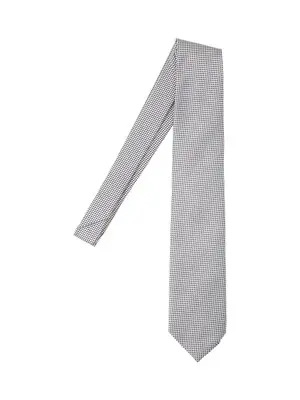 TOM FORD Jacquard Neck Tie - Silver