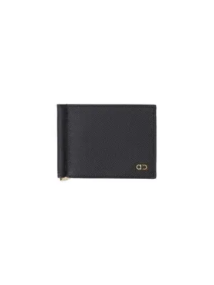 FERRAGAMO Gancini' Clip Wallet - Black