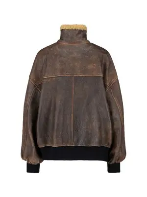 Khaite Sandor Aviator Jacket - Brown