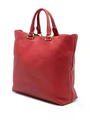 Prada Vittelo Daino Open Convertible Tote Satchel - Red