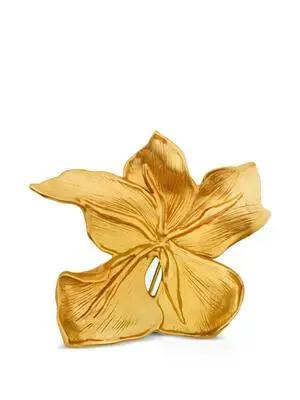 Oscar De La Renta Flower Brooch - Gold