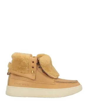 REPLAY Leather Ankle Boots With Shearling Lining