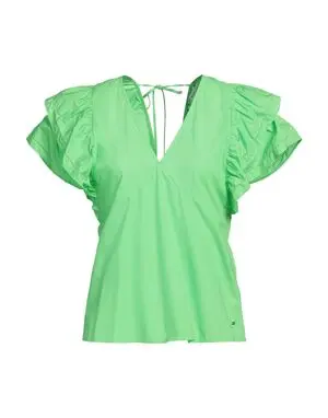 Tommy Hilfiger Ruched Poplin Top - Green