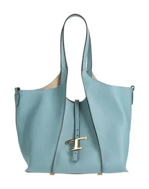 TOD'S Slate Calfskin Shoulder Bag - Blue