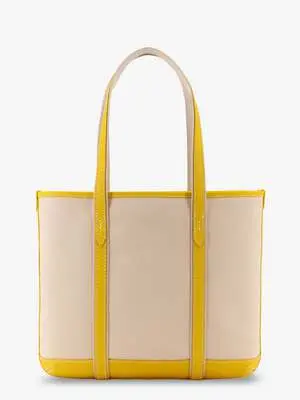 Polo Ralph Lauren Canvas Shoulder Bag With Embroidered Logo - Yellow