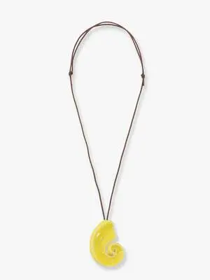 MATA STUDIO Conchiglia Glazed Ceramic Necklace - Yellow