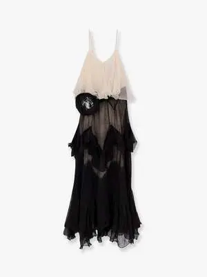 MES DEMOISELLES Belvy Long Viscose Dress - Black