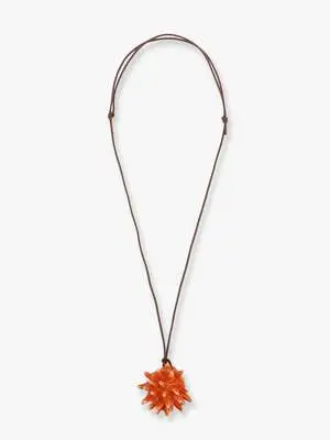 MATA STUDIO Riccio Glazed Ceramic Necklace - Orange