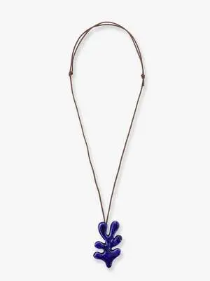MATA STUDIO Corallo Glazed Ceramic Necklace - Blue