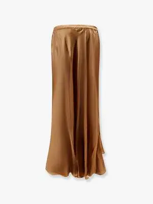MES DEMOISELLES Calista Viscose Skirt - Brown