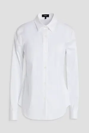 Theory Cotton-blend Poplin Shirt - White