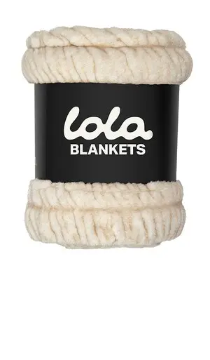 LOLA BLANKETS Lola Original Blanket In Neutral - Arctic Owl Tip Dye