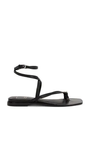Dolce Vita Strappy Square Toe Sandal With Ankle Buckle - Black