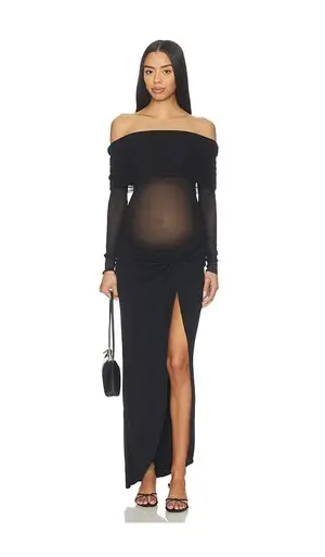 BUMPSUIT Off The Shoulder Soft Mesh Top - Black