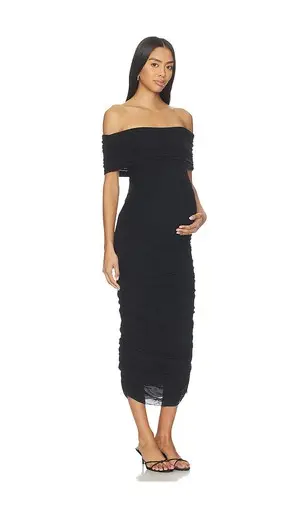 BUMPSUIT Sleeveless Off The Shoulder Mesh Dress