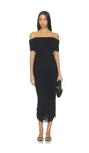 BUMPSUIT Sleeveless Off The Shoulder Mesh Dress
