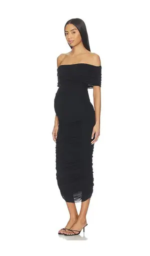BUMPSUIT Sleeveless Off The Shoulder Mesh Dress