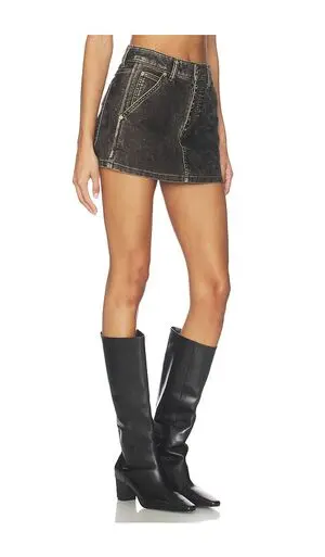 Alexander Wang Flocked Carpenter Skort - Weathered Grey