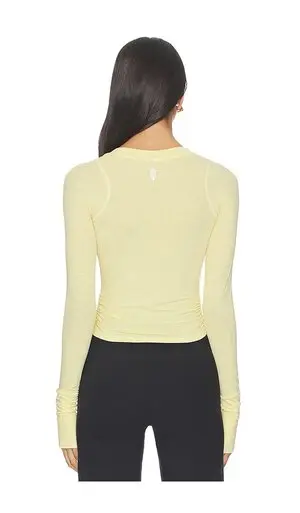Free People X Tempo Ruched Long Sleeve Top - Sunlit