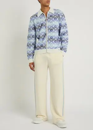 Casablanca Monogram Wool-blend Cardigan - Multicoloured 1