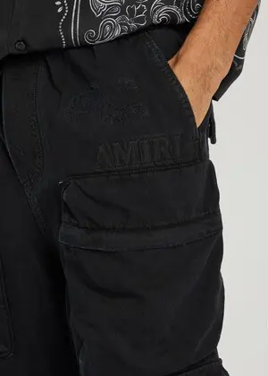 Amiri Distressed Denim Cargo Trousers