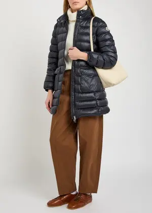 Moncler Padded Shell Coat - Navy