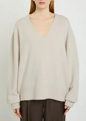 Extreme Cashmere N°457 Jack V-neck Cashmere-blend Jumper