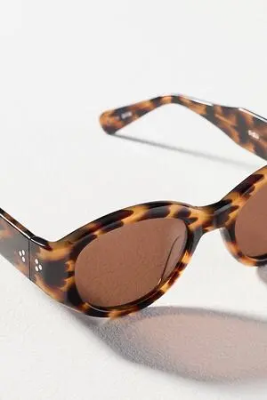Krewe Lucy Oval Tortoiseshell Sunglasses