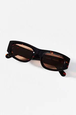 Anthropologie Sporty Rectangle Sunglasses - Tortoise