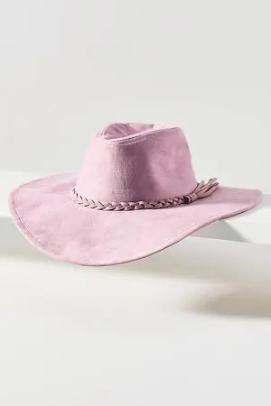 8 Other Reasons Faux Suede Rancher Hat - Pink