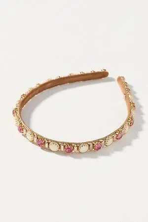 DEEPA Lynley Beaded Headband - Magenta