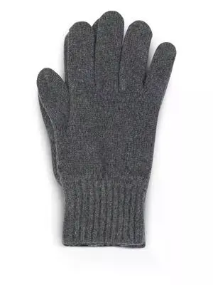 VIETTI MERCHANDISE Ribbed-trim Gloves - Grey
