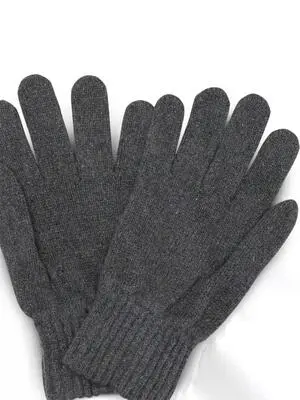 VIETTI MERCHANDISE Ribbed-trim Gloves - Grey