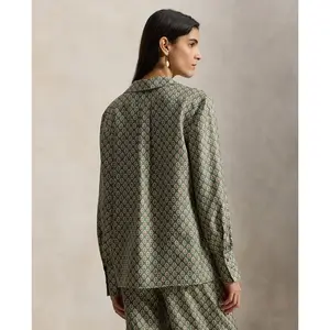 Ralph Lauren Floral-print Silk Shirt - Green Multi