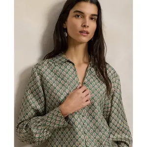 Ralph Lauren Floral-print Silk Shirt - Green Multi