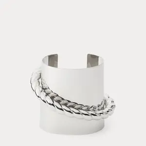 Ralph Lauren Geometric Silver-tone Cuff Bracelet - Grey