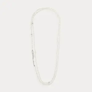 Ralph Lauren Beaded Layered Necklace - Grey