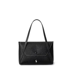 Ralph Lauren Polo Play Leather Mini Envelope Bag - Black