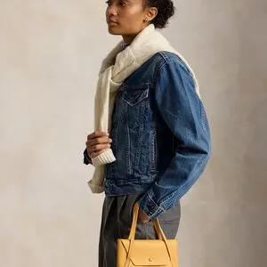 Ralph Lauren Polo Play Leather Mini Envelope Bag Mango