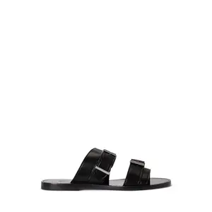 Ralph Lauren Buckled-strap Leather Slide Sandals
