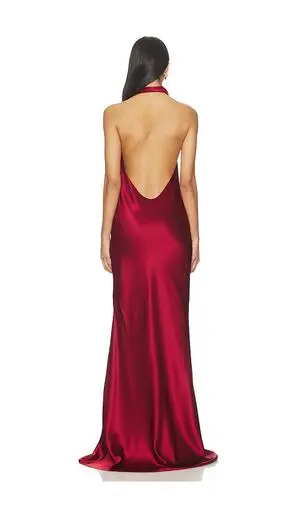 THE SEI Halter Drape Bias Gown