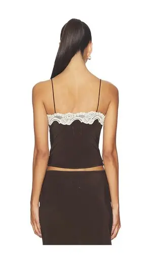With Jéan Tilly Top Lace Trimmed Cropped Camisole