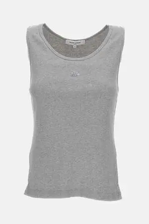 Maison Kitsuné Baby Fox Ribbed Tank Top - Grey