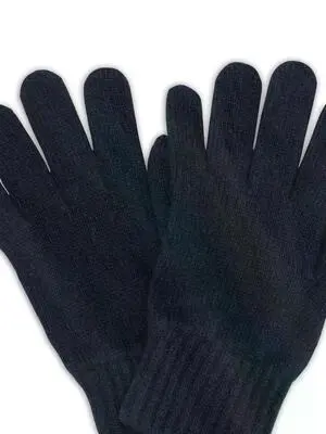 VIETTI MERCHANDISE Ribbed-trim Gloves - Blue