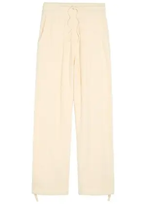 PICANTE Shaggy Textured Cotton-blend Sweatpants - Ivory
