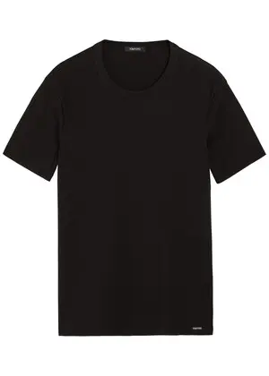 TOM FORD Crew-neck Stretch-cotton T-shirt - Black