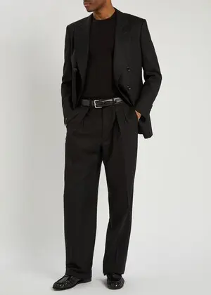 TOM FORD Crew-neck Stretch-cotton T-shirt - Black
