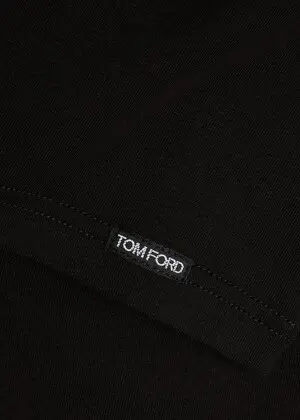 TOM FORD Crew-neck Stretch-cotton T-shirt - Black